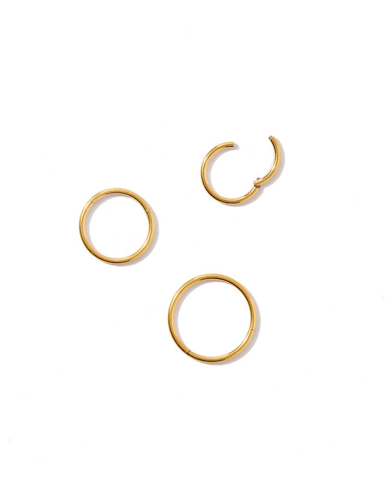 Huggie Infinity Hoop Earrings - Ava Gold 10mm – Shop LINNY CO